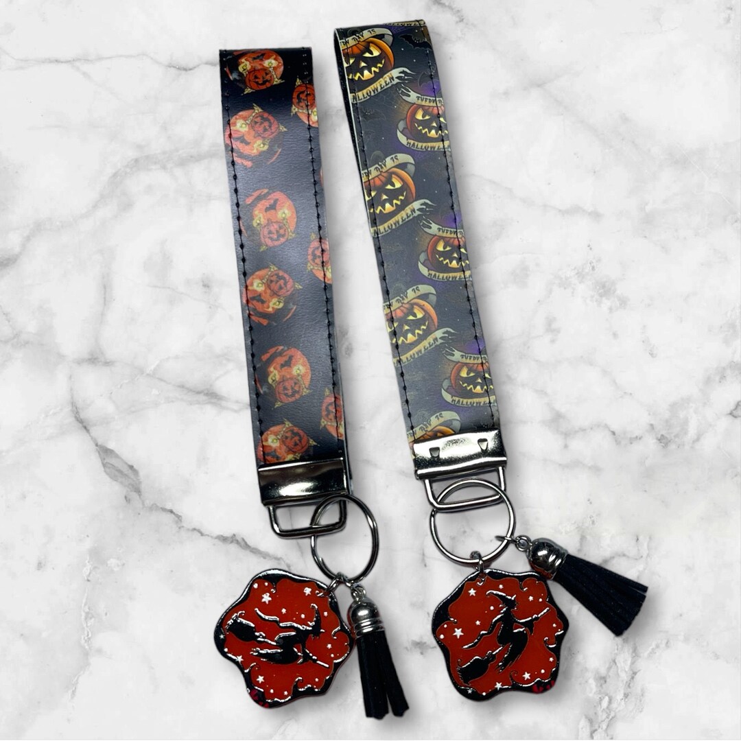 Retro Halloween Key Fob Wristlet/halloween Lover Key Fob Wristlet ...