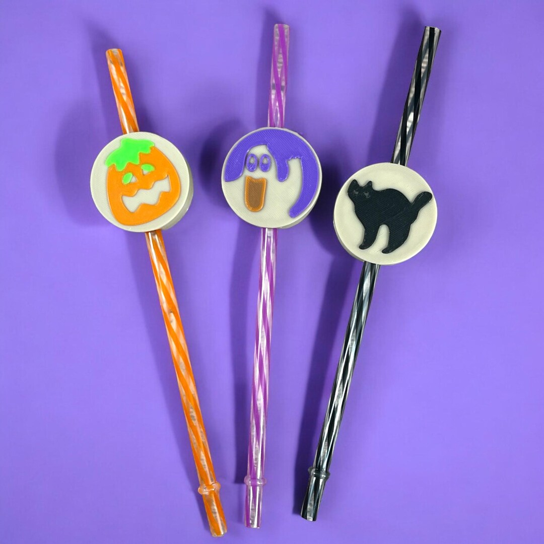 Halloween Sugar Cookie Straw Topper/halloween Straw Topper/cup ...