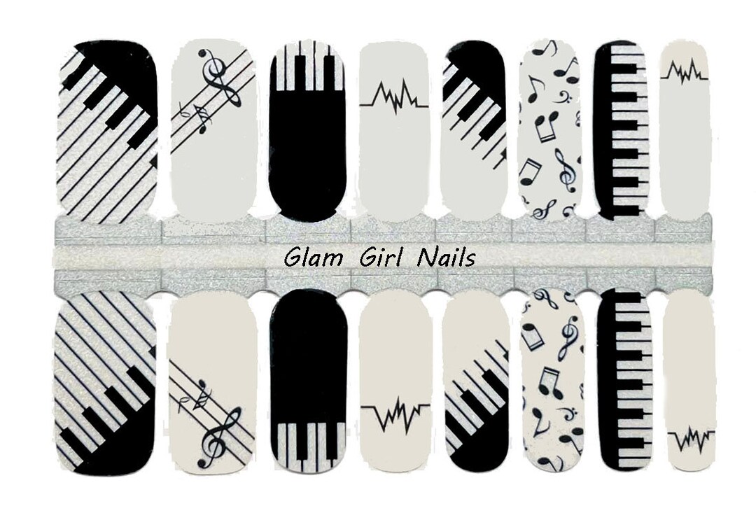 Music to My Heart / Music Notes / Piano / Nail Polish Strips / Nail ...
