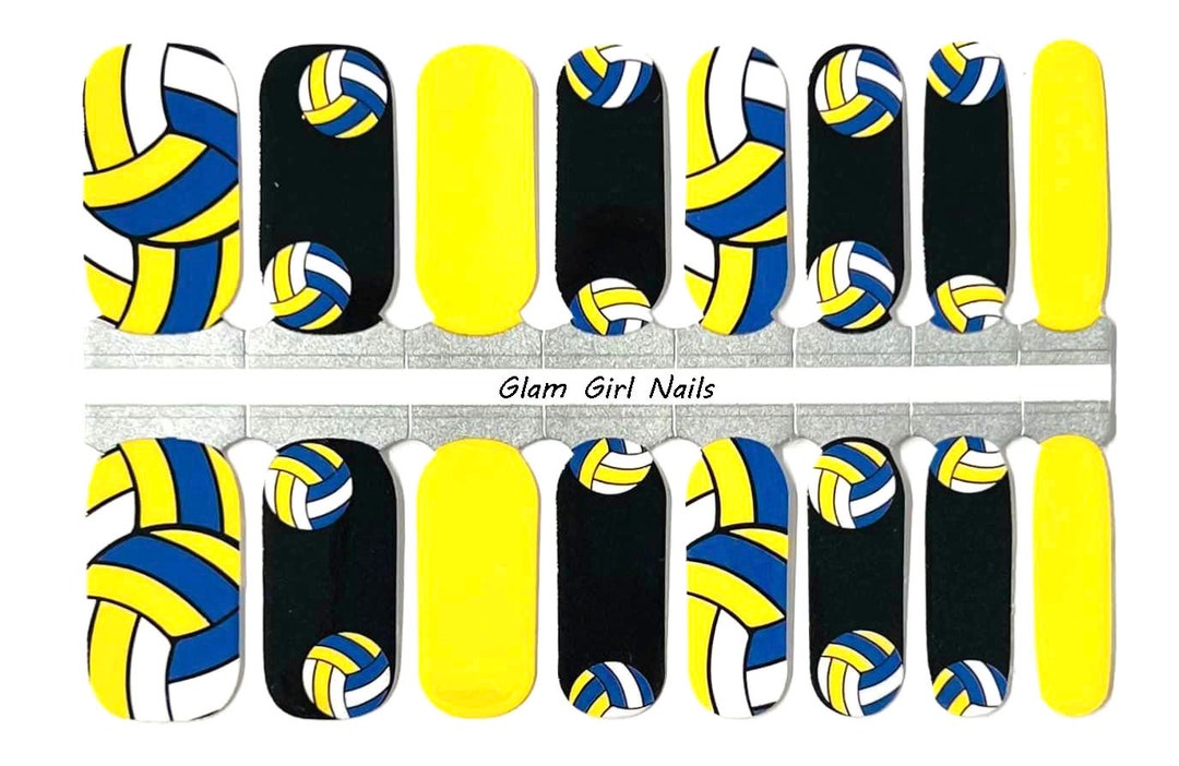 Volleyball Sports Nail Polish Strips, Nail Polish Wraps, Nail Decals ...