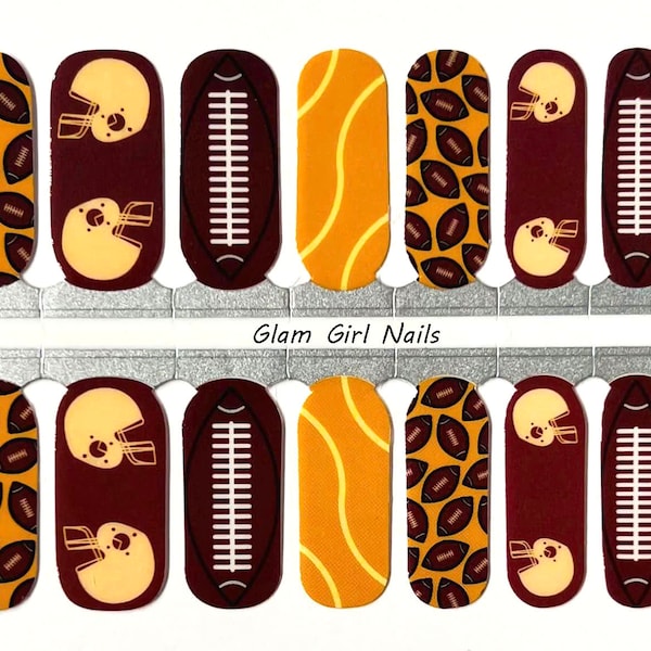 Football Nail Decals - Etsy