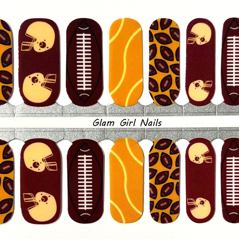 Football Nails - Etsy