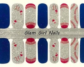 Baseball Nail Wraps - Etsy