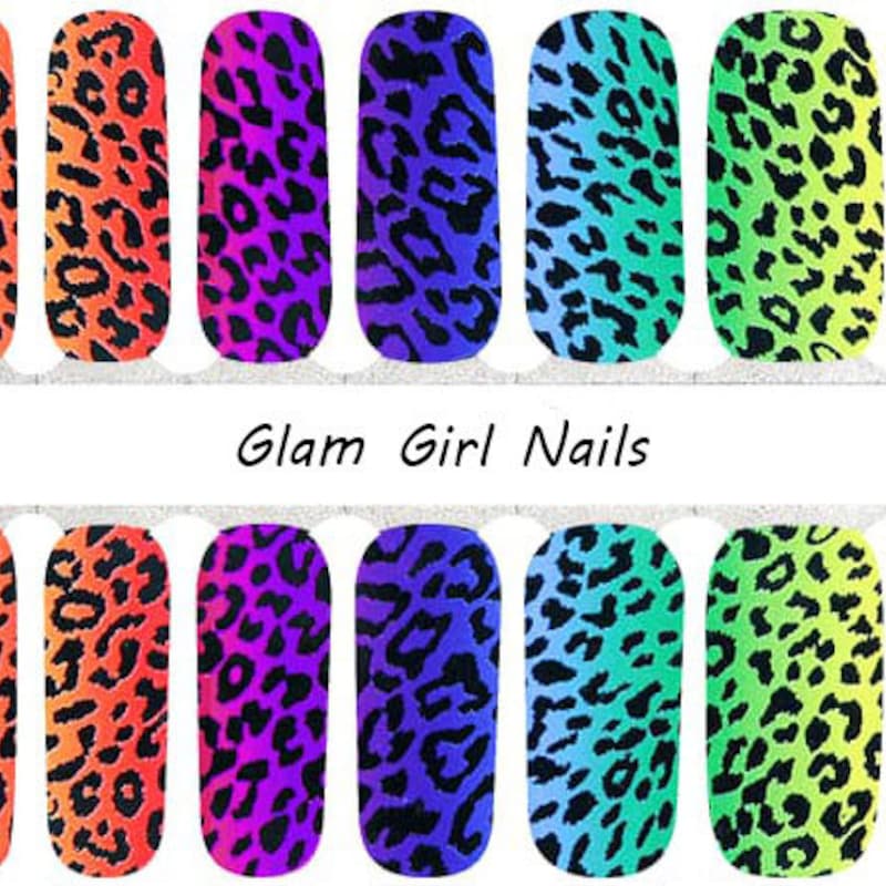 Silver Leopard Nails - Etsy