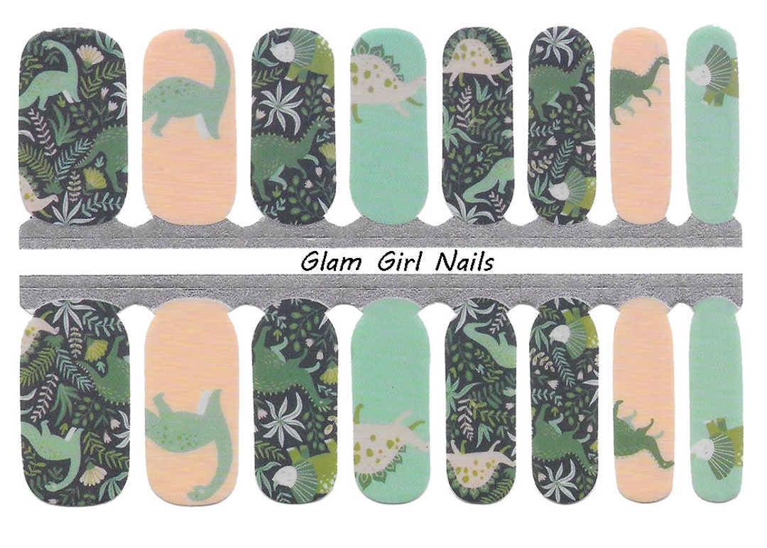Rawr Dinosaurs / T-rex / Nail Polish Strips / Nail Wraps - Etsy