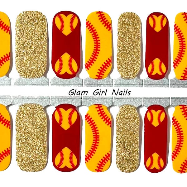 Baseball Nail Decals - Etsy