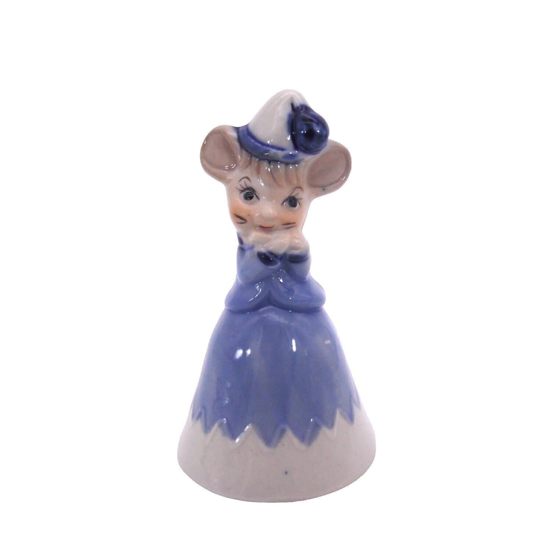 Vintage Mouse Bell in Night Gown and Night Cap Small Porcelain - Etsy