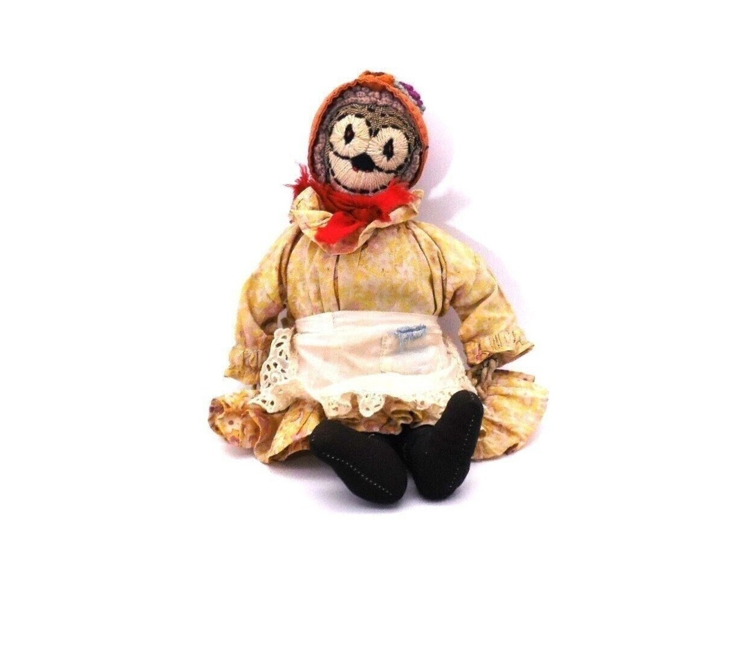 Vintage Handmade Cloth Monkey Rag Doll Art Doll - Etsy