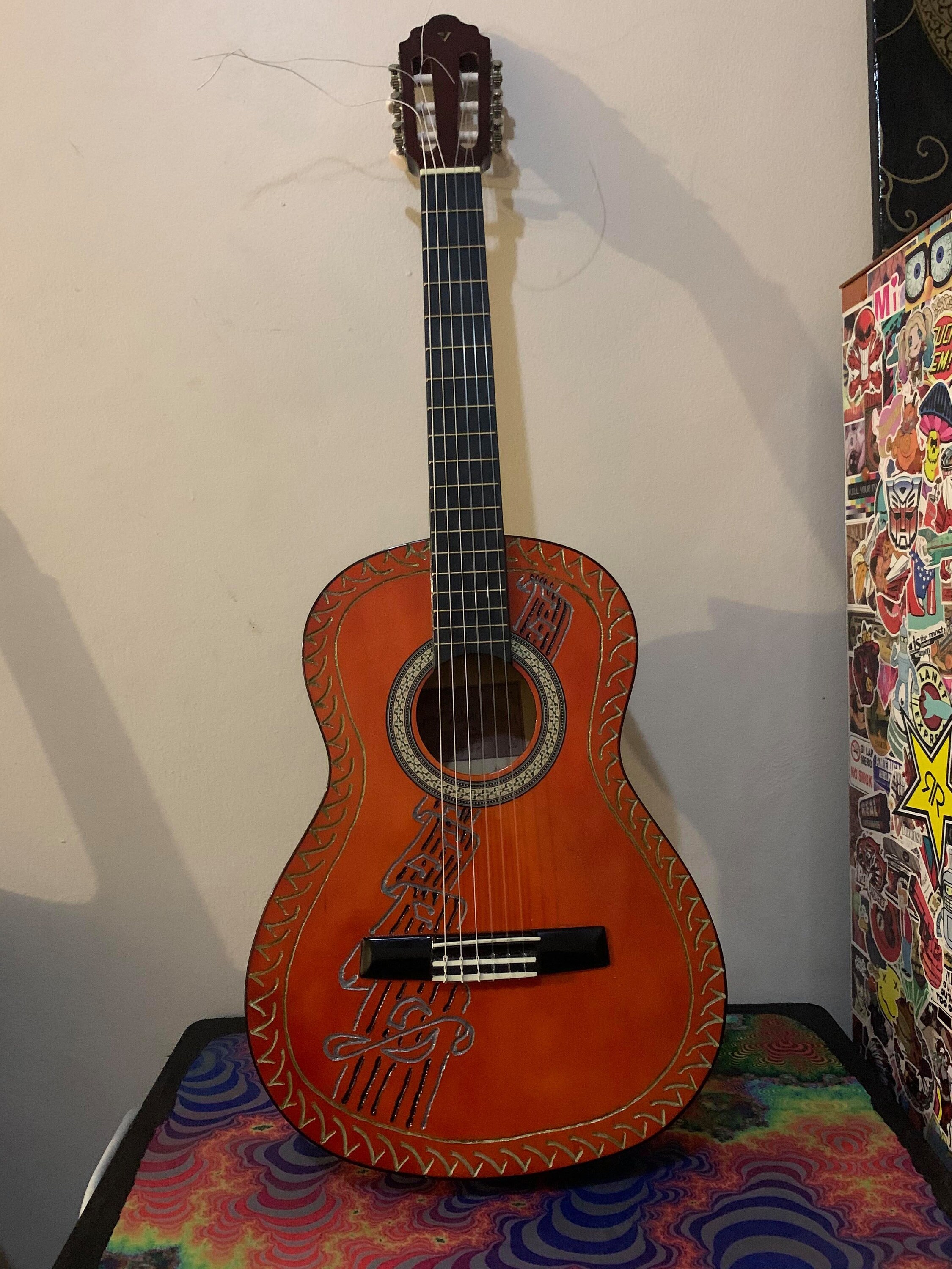 Valencia hand engraved acoustic guitar | Etsy