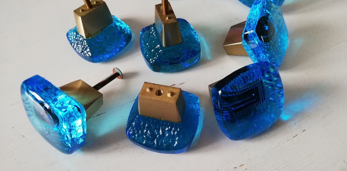 Swedish Vintage Glass Knobs / Cabinet Knobs Mid-century - Etsy