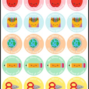 Personalised Teacher Stickers Merit Stickers Glossy Vinyl Sticker Sheet ...