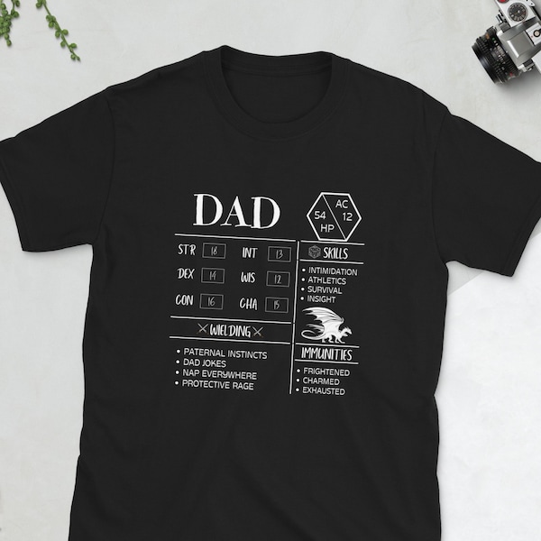 Dnd Dad Character Sheet Shirt - Etsy