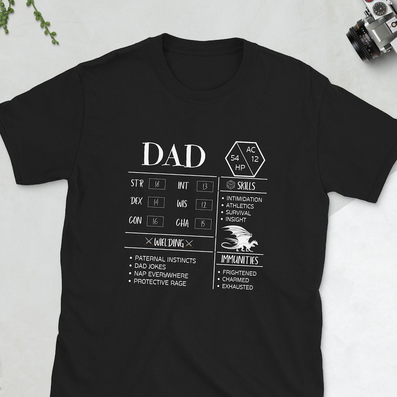 Dnd Dad Character Sheet Shirt - Etsy