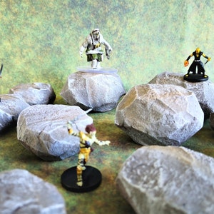 Individual Rocks Set | Wargame Painted Terrain | Big Rocks for Dungeons ...