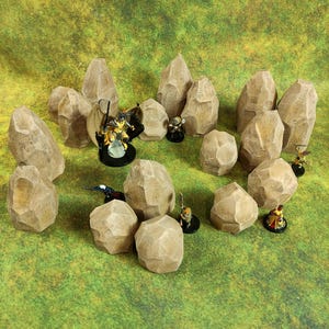 Tall Rocks for D&D Dnd Individual Beige Stones Wargaming Rock ...