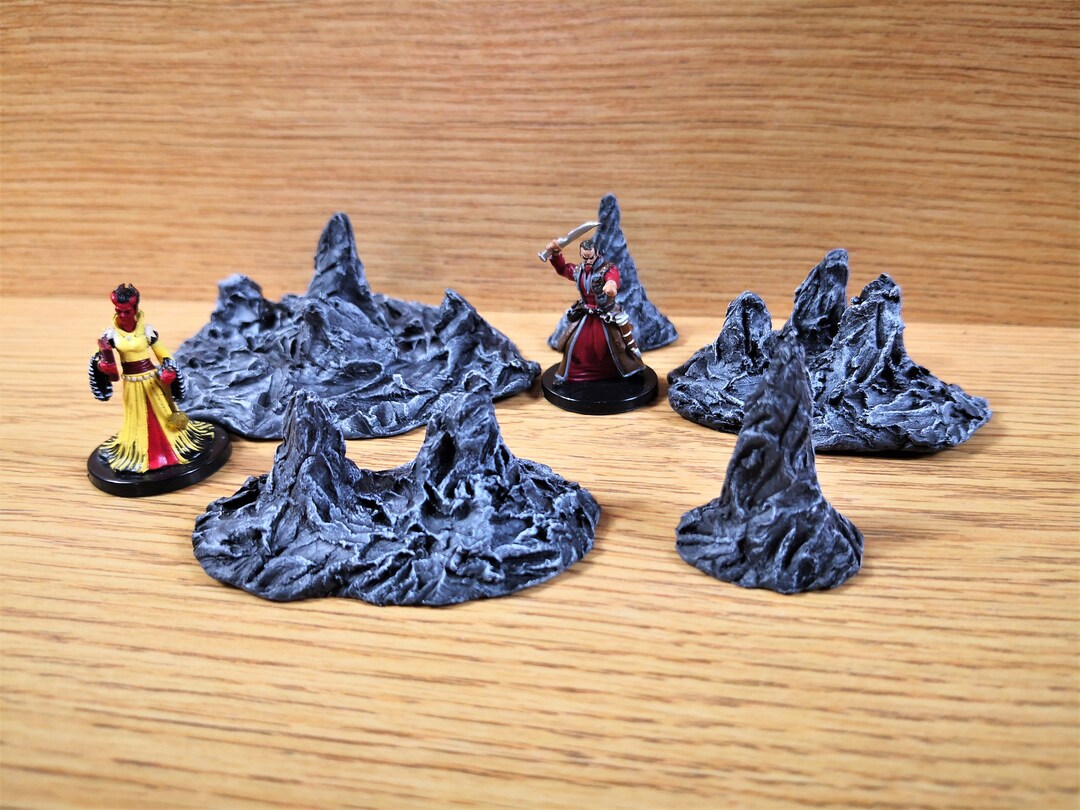 Handmade Painted Stalagmites: Dnd Terrain, TTRPG Scenery - Etsy