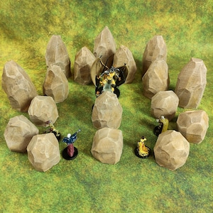 Tall Rocks for D&D Dnd Individual Beige Stones Wargaming Rock ...