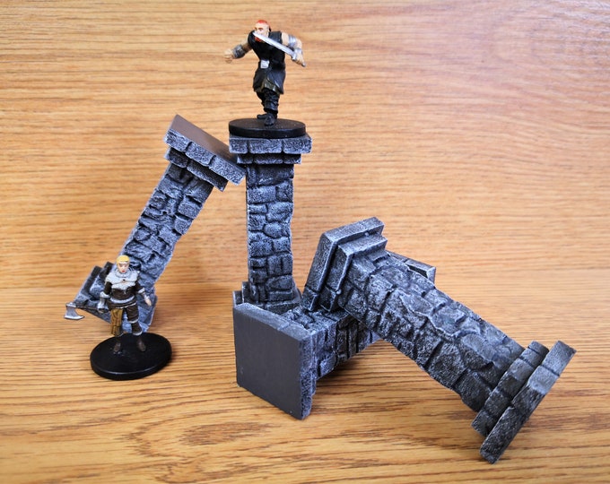 Painted Pillars for Dnd Tabletop Columns Dungeons and Dragons Stone ...