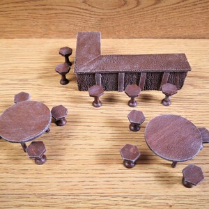 Painted Dnd Furniture | Bar and Round Tables Set for Dungeons and ...