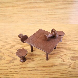 Painted Dnd Furniture | Square Table With Stools for Dungeons and ...