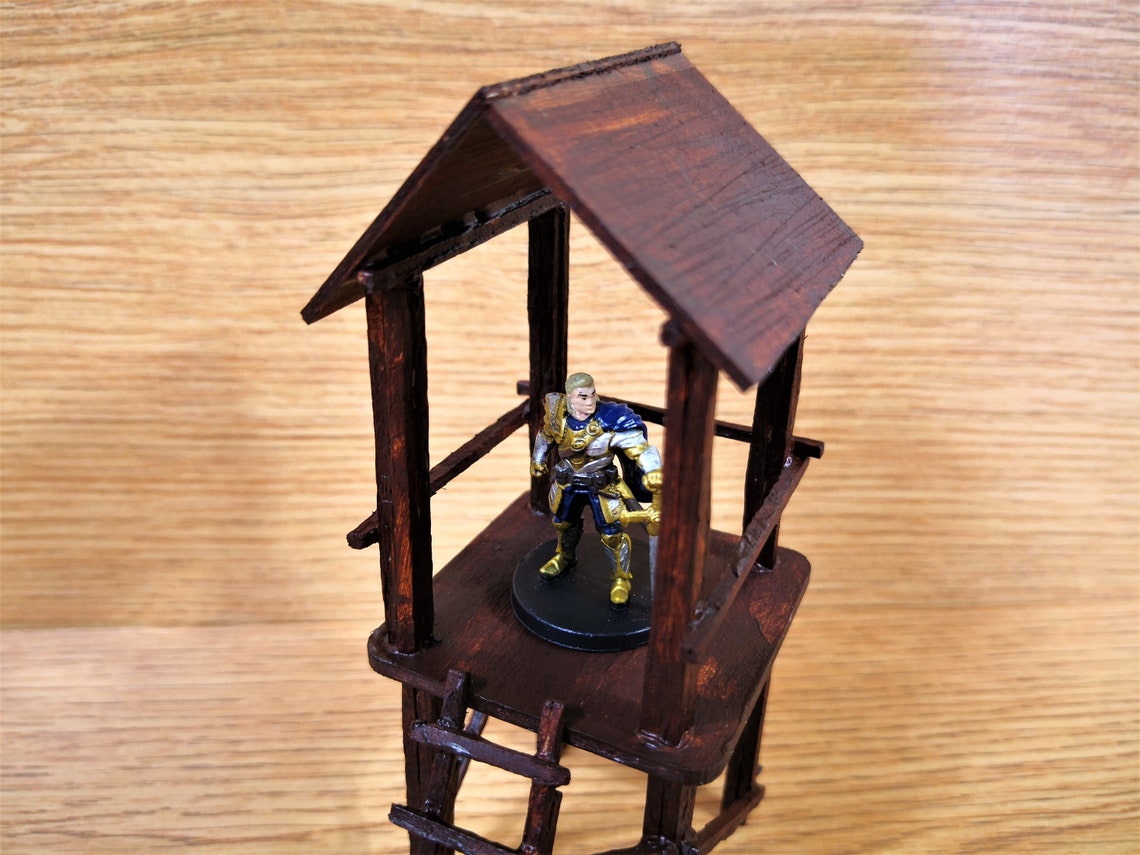 Painted Watch Tower Miniature for Dungeons and Dragons Dnd - Etsy