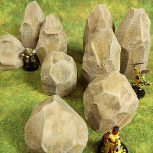 Tall Rocks for D&D Dnd Individual Beige Stones Wargaming Rock ...