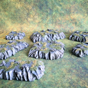 Wargame Rocky Hills Scatter Terrain | Wargaming Terrain | Dungeons and ...