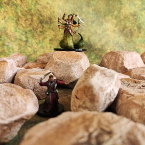 Rock Terrain Set Hand Painted | Big Rocks for Dungeons and Dragons ...