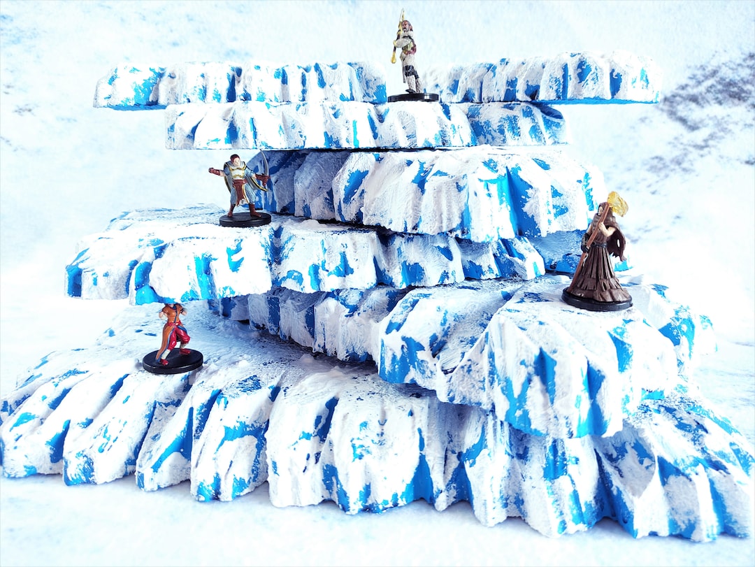 Dungeons and Dragons Snow Hills Scatter Terrain | Wargame Modular Icy ...