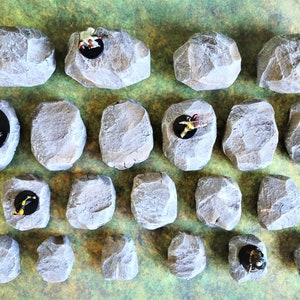 Individual Rocks Set | Wargame Painted Terrain | Big Rocks for Dungeons ...