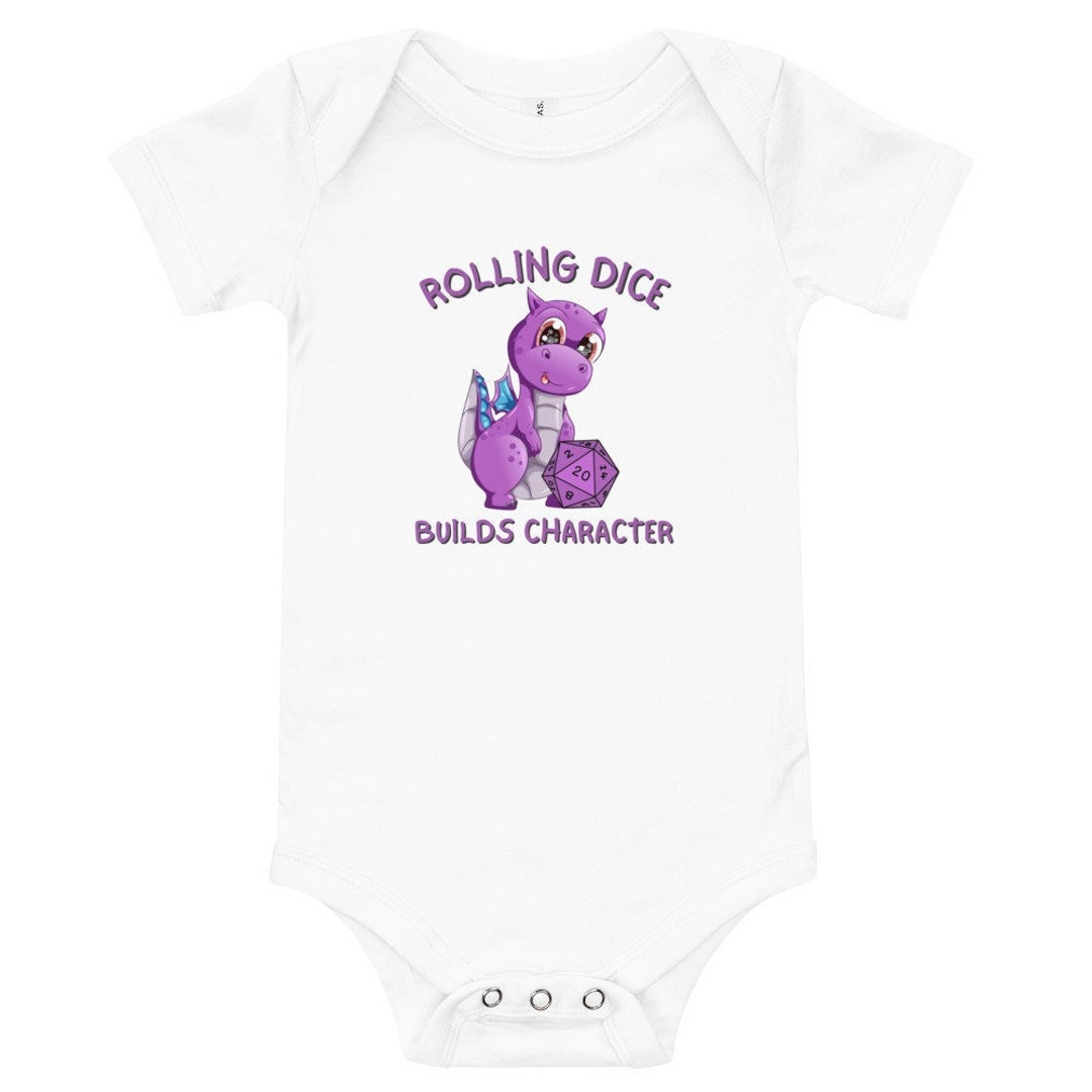 Dungeons and Dragons Dnd Baby Bodysuit Rolling Dice Builds Character D ...