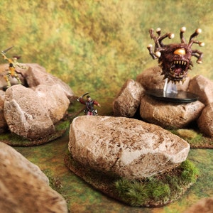Rocks With Bases Terrain Set Hand Painted | Big Rocks for Dungeons and ...