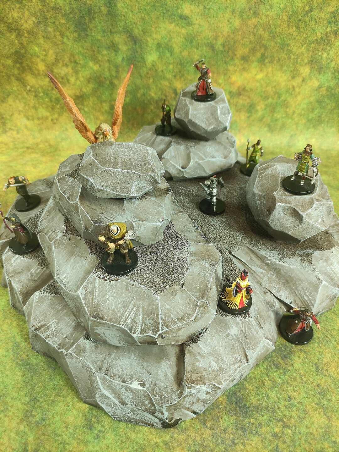 Handmade Rock Formation Mountain: Dnd Painted Terrain - Etsy