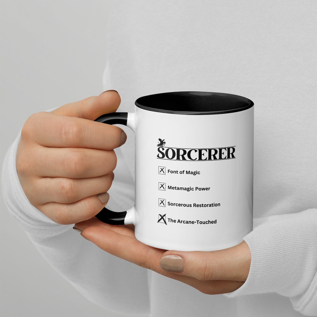 Dungeons and Dragons Dnd Mug Sorcerer D&D Coffee Mug - Etsy