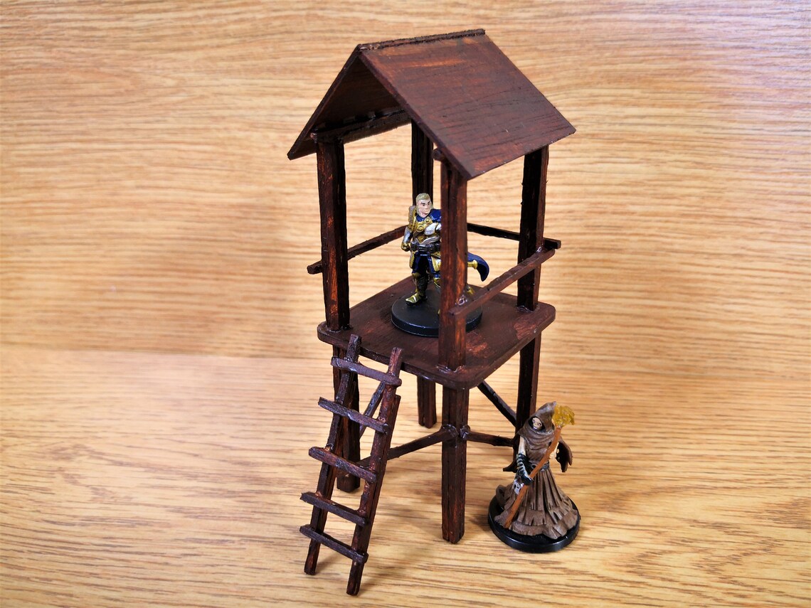 Painted Watch Tower Miniature for Dungeons and Dragons Dnd - Etsy