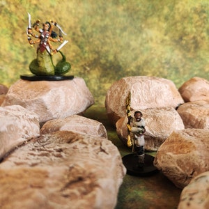 Rock Terrain Set Hand Painted | Big Rocks for Dungeons and Dragons ...
