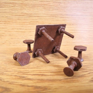 Painted Dnd Furniture | Square Table With Stools for Dungeons and ...