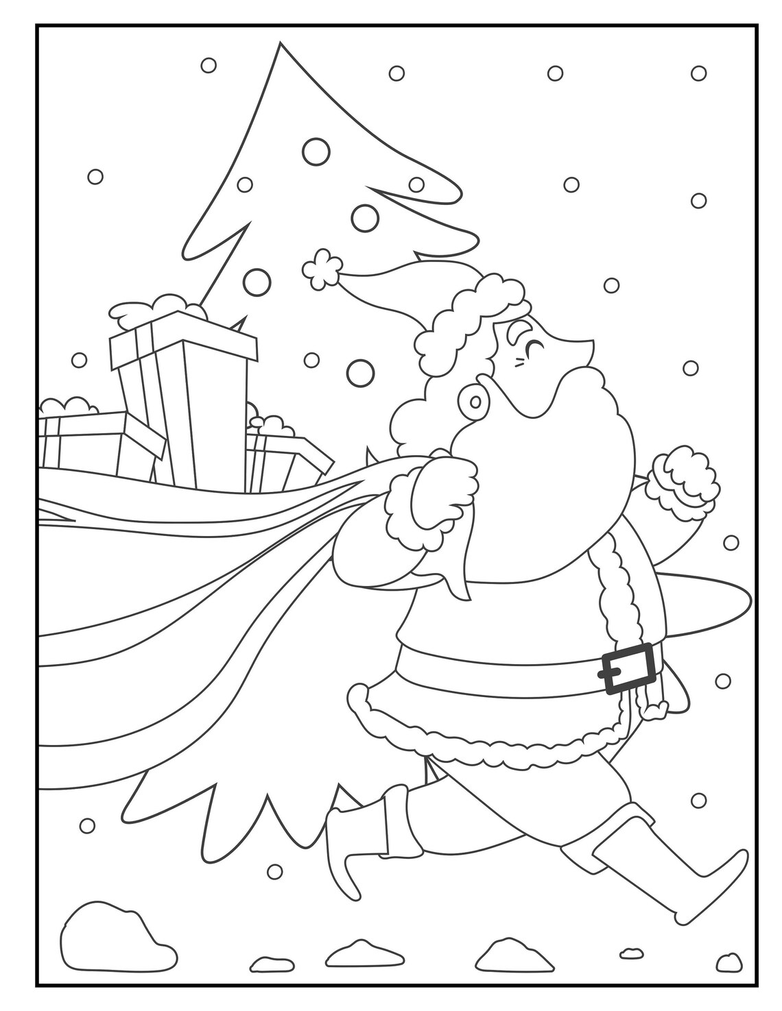 Printable Christmas and Winter Theme Coloring Book 40 Pages (digital ...