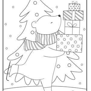 Printable Christmas and Winter Theme Coloring Book 40 Pages (digital ...