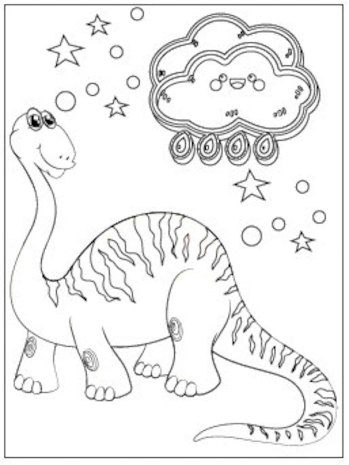 30 Dinosaur Coloring Pages (digital Download) - Etsy