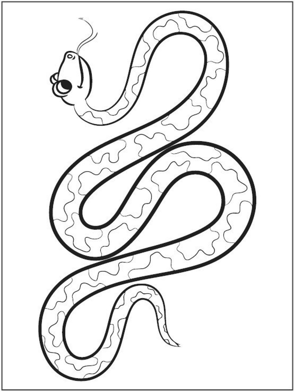 20 Snakes Kids Coloring Pages With Title Page - Etsy