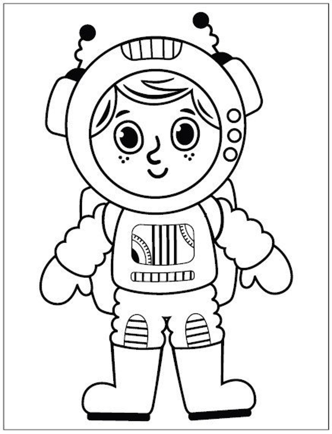 20 Outer Space Coloring Pages - Etsy