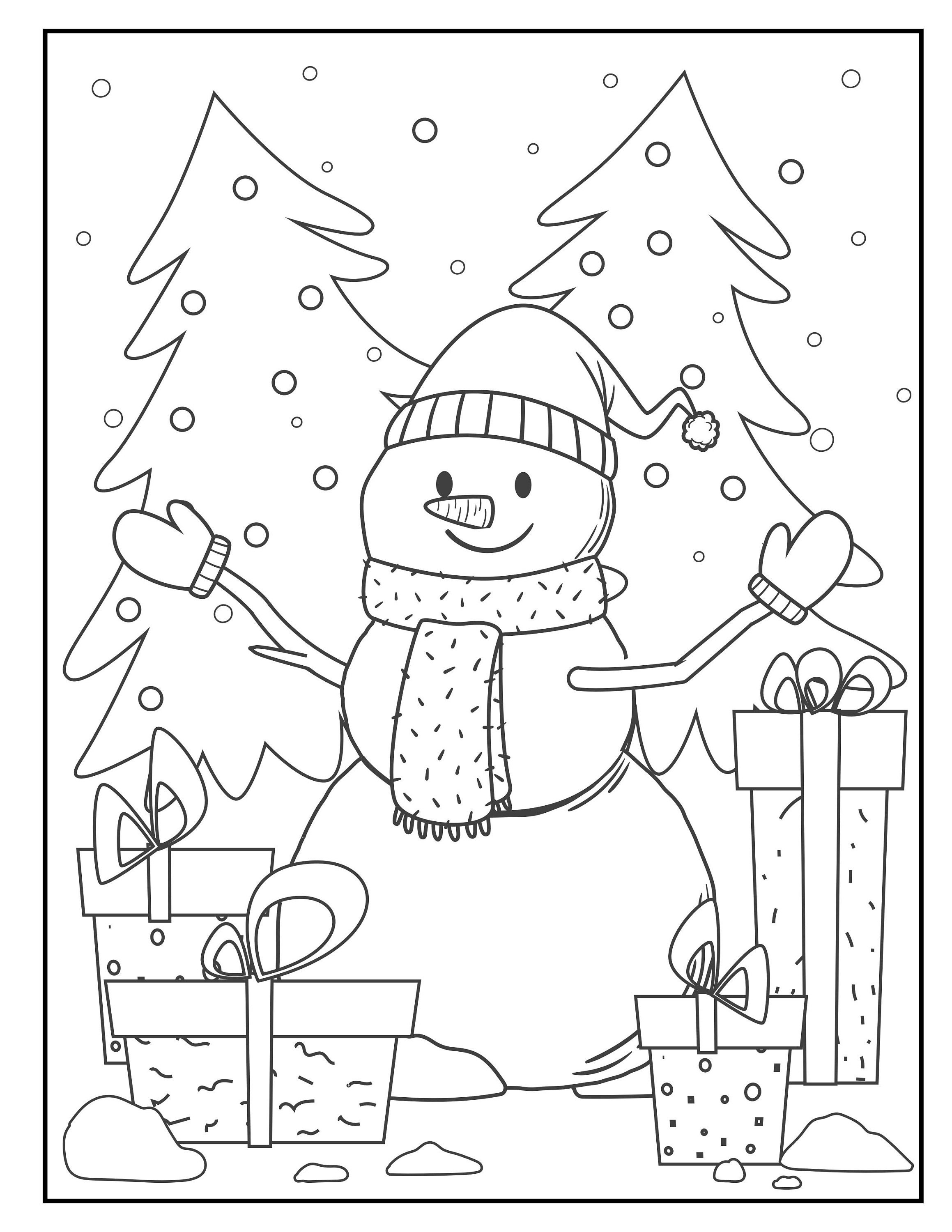 Printable Christmas and Winter Theme Coloring Book 40 Pages (digital ...