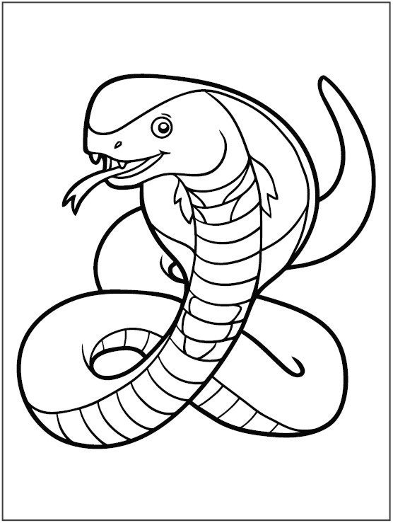 20 Snakes Kids Coloring Pages With Title Page - Etsy