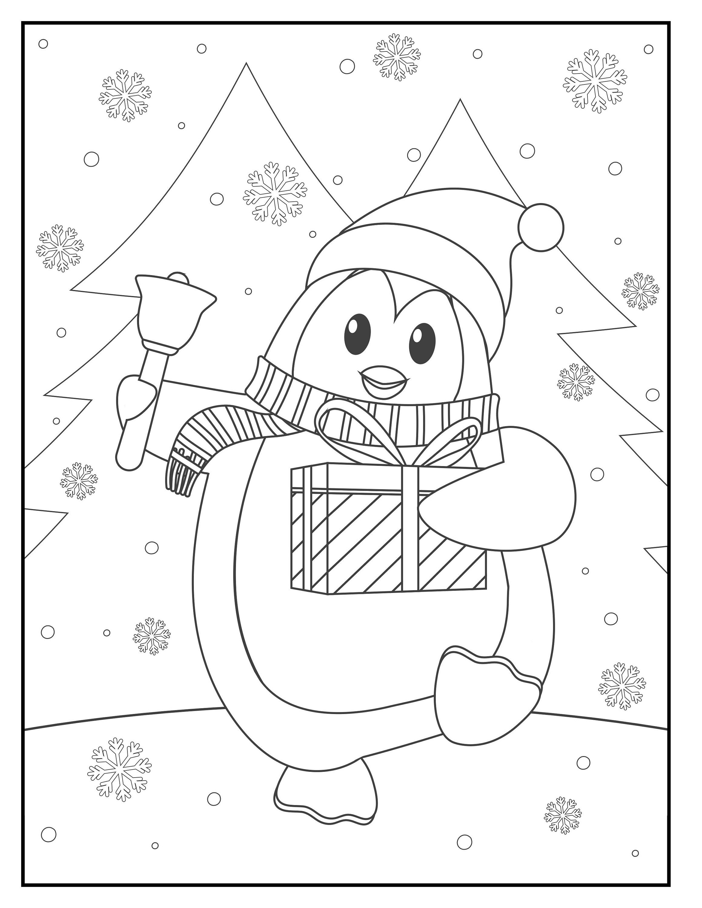 Printable Christmas and Winter Theme Coloring Book 40 Pages (digital ...