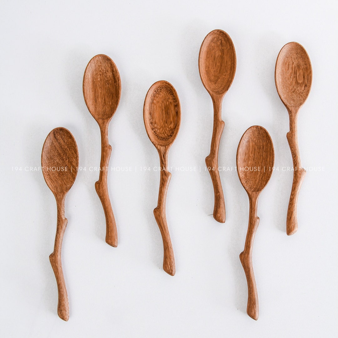Handmade Wooden Spoons: Tree Branch Style, Cottagecore Kitchen Decor - Etsy