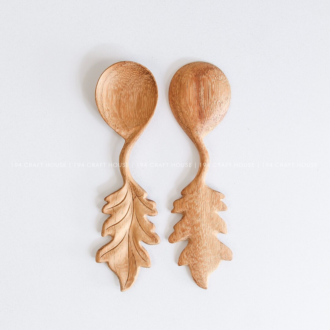 Hand Carved Feather Wooden Spoon: Personalized Engraved Gift - Etsy