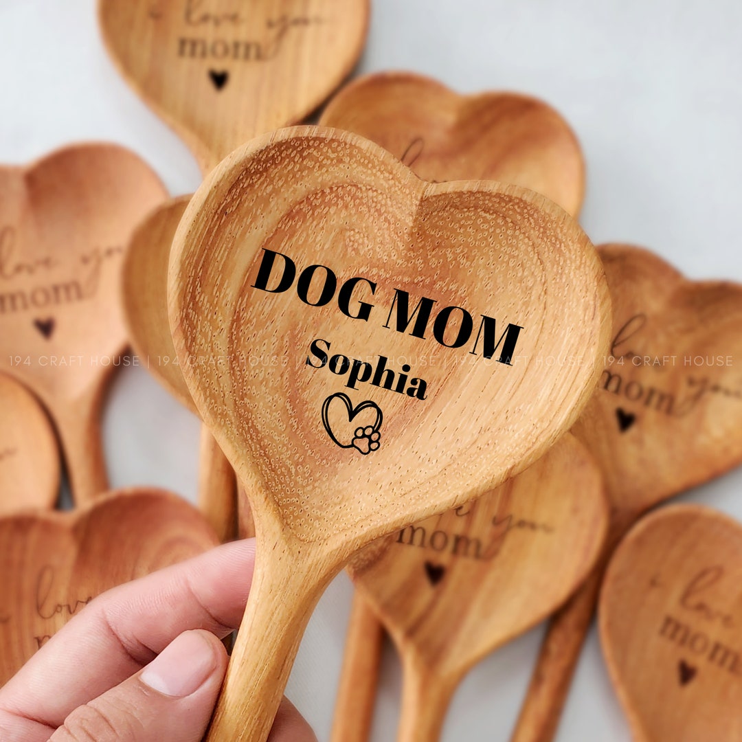 Custom Dog's Name Engraved Spoon Handmade Personalized Gift for Dog Mom ...