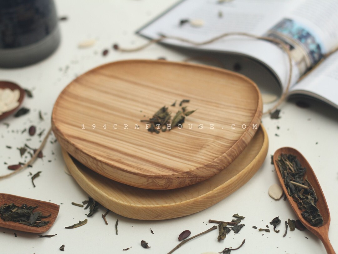Handmade Ash Wood Tray: Personalized Tea Lover Gift, Kitchen Decor - Etsy