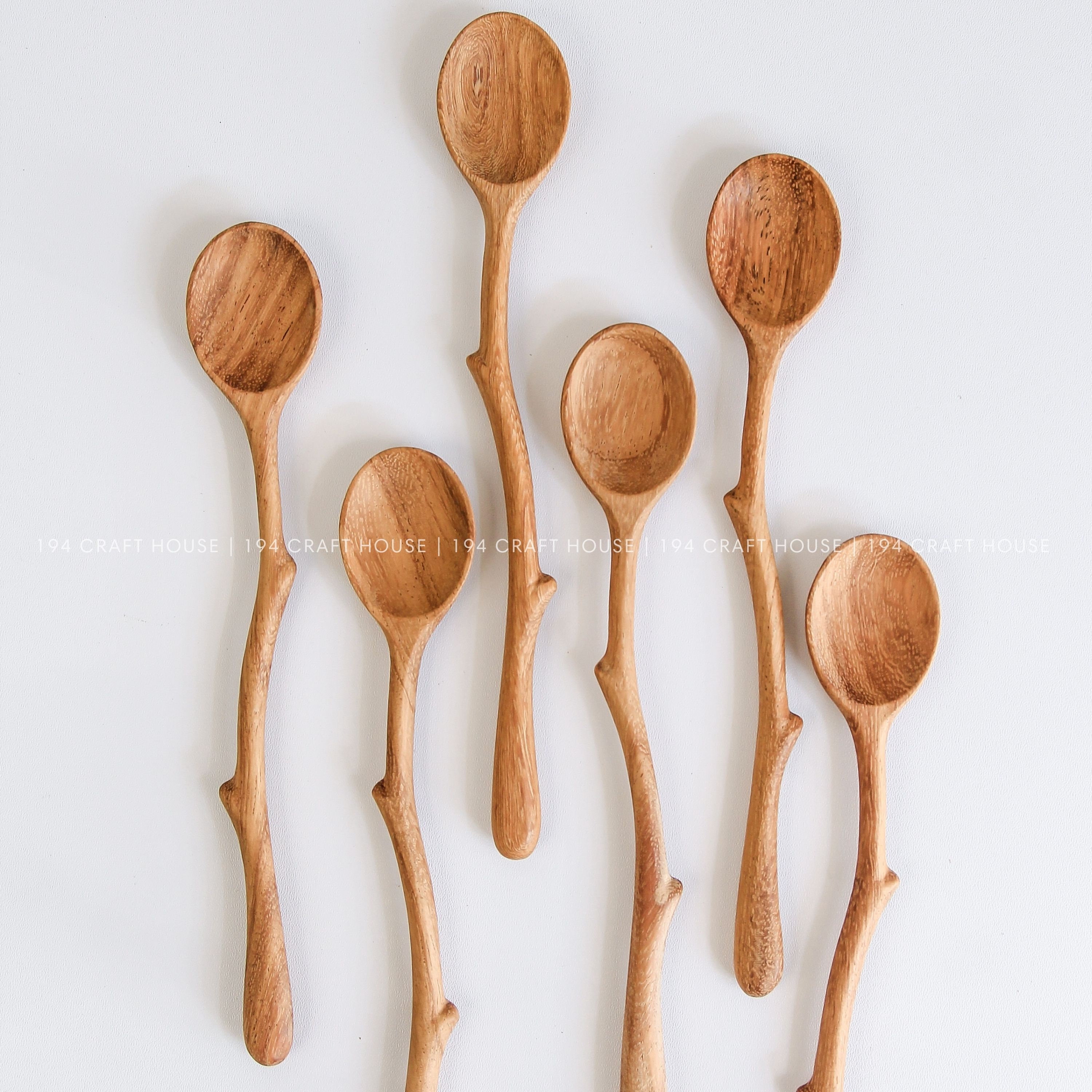 Handcrafted Twig Wooden Spoon for Stirring, Mixing, Drinking, Tasting ...